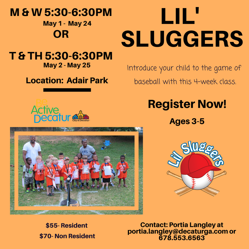 Lil’ Sluggers Baseball, Register Now! | Decatur Parks & Recreation