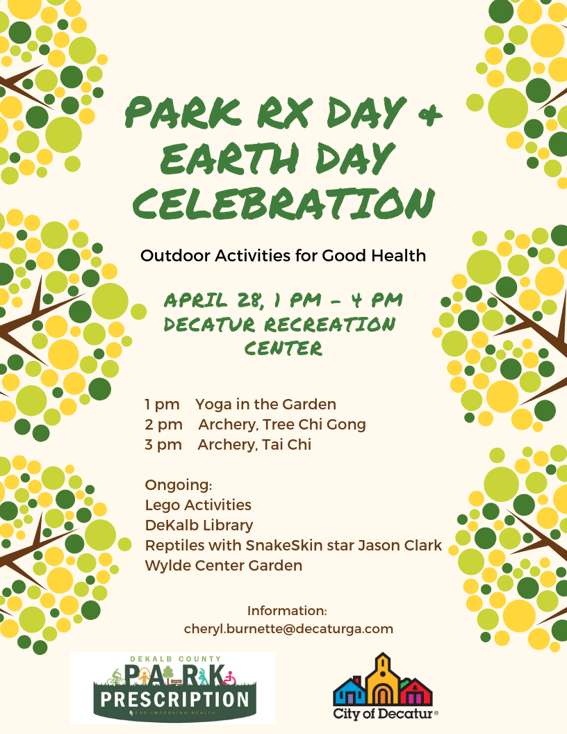Park Rx Day is April 28 | Decatur Parks & Recreation Department
