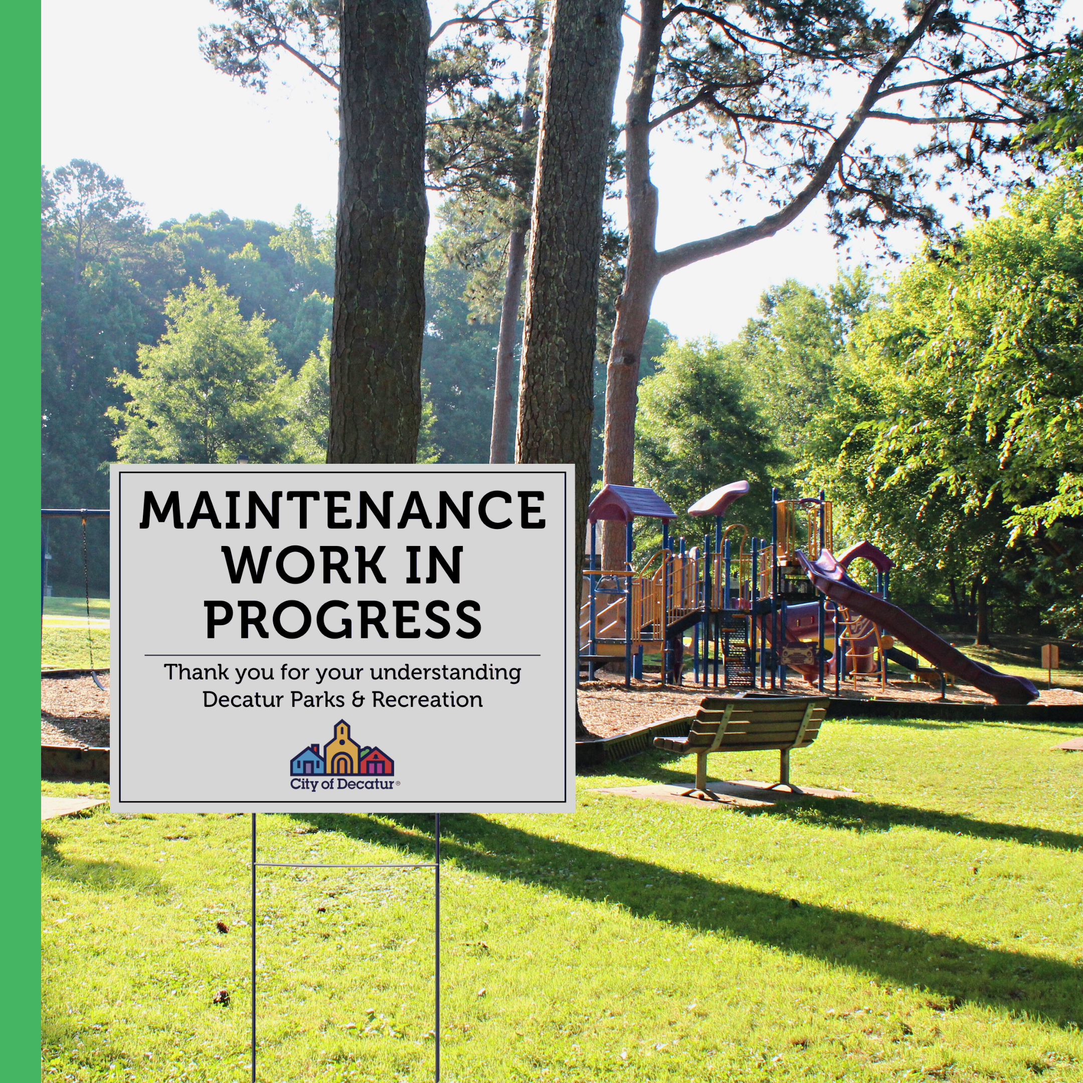 Playground Maintenance this Saturday | Decatur Parks & Recreation
